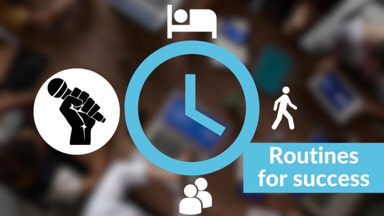 Creating routines: give yourself momentum before presentations ...